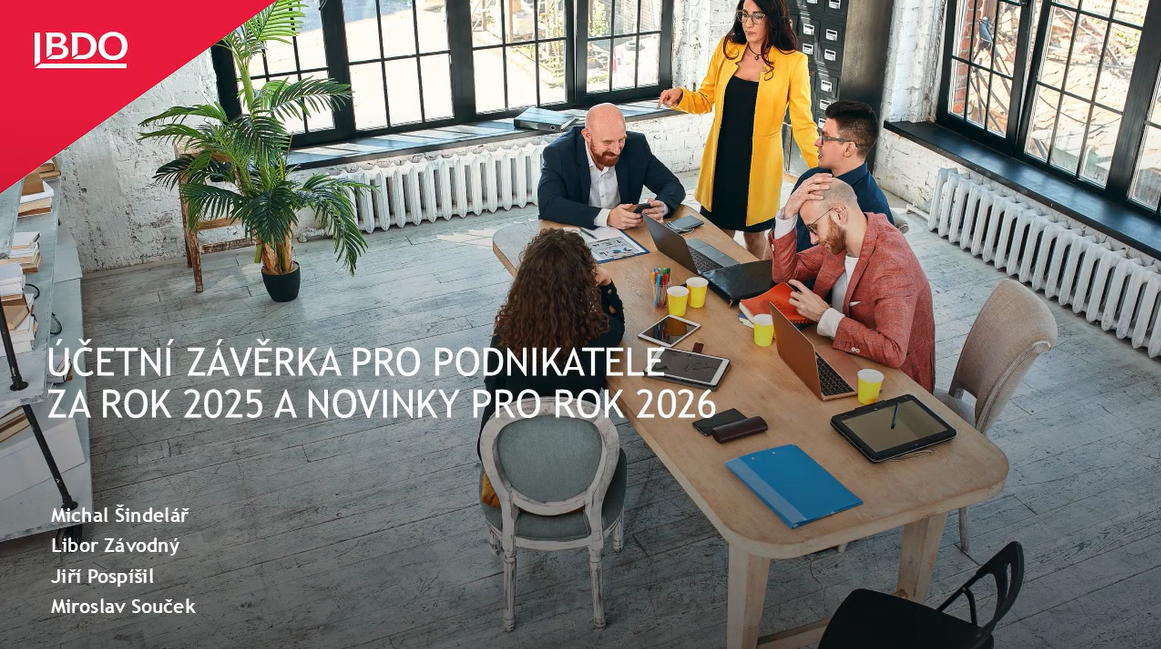 Účetní závěrka pro podnikatele za rok 2025 a novinky pro rok 2026 ...
